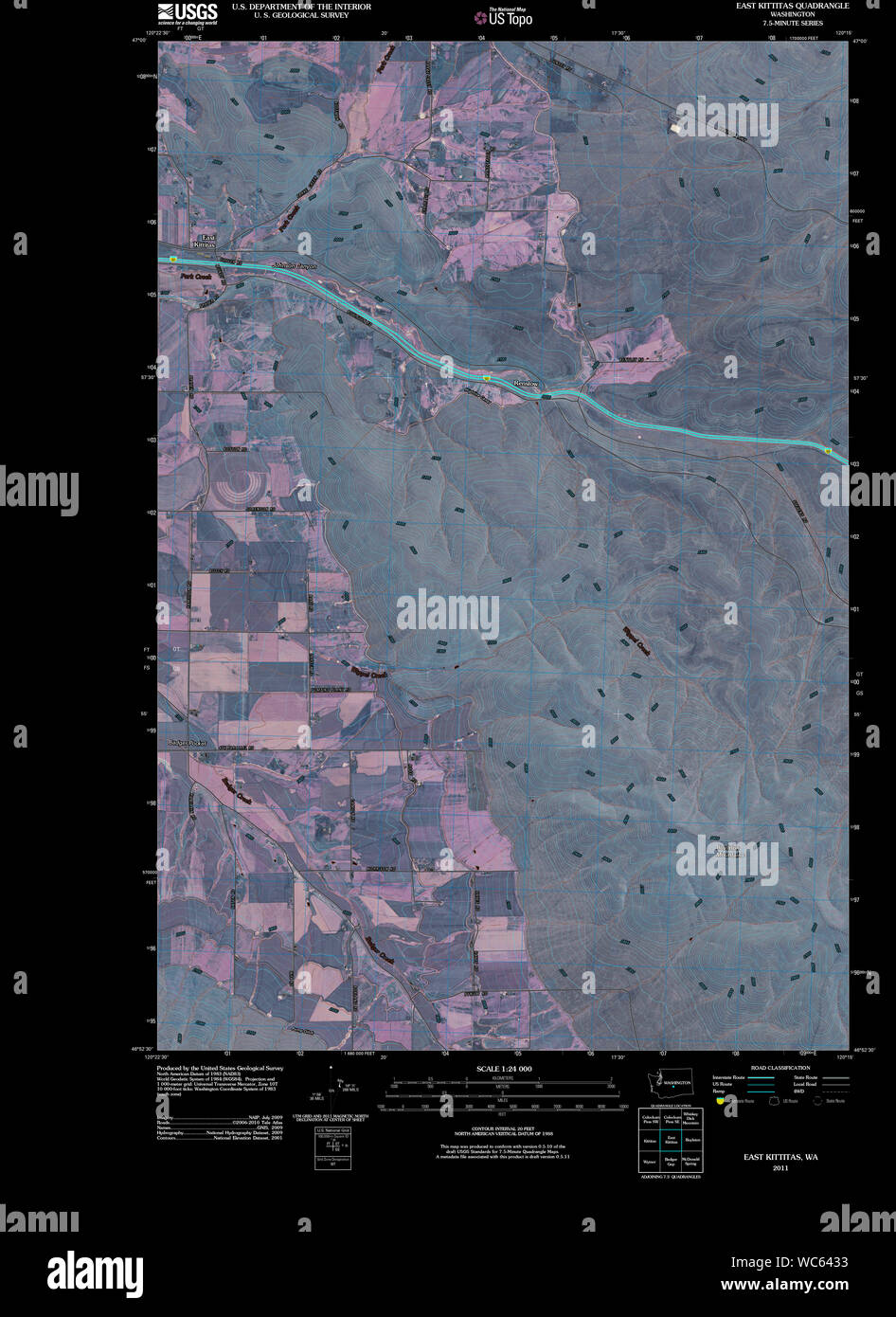 Kittitas map hi-res stock photography and images - Alamy