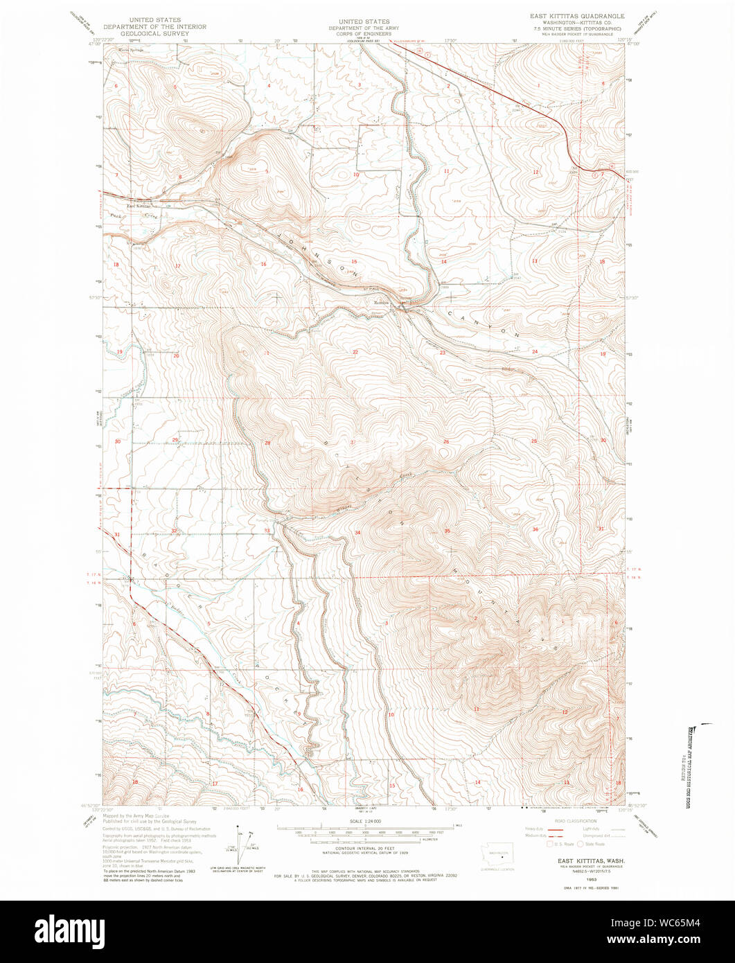 Kittitas map hi-res stock photography and images - Alamy