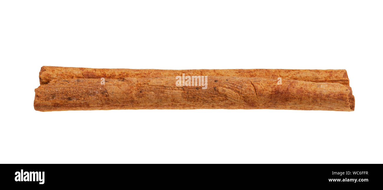 dried brown rolled Cinnamon stick isolated on white background Stock ...