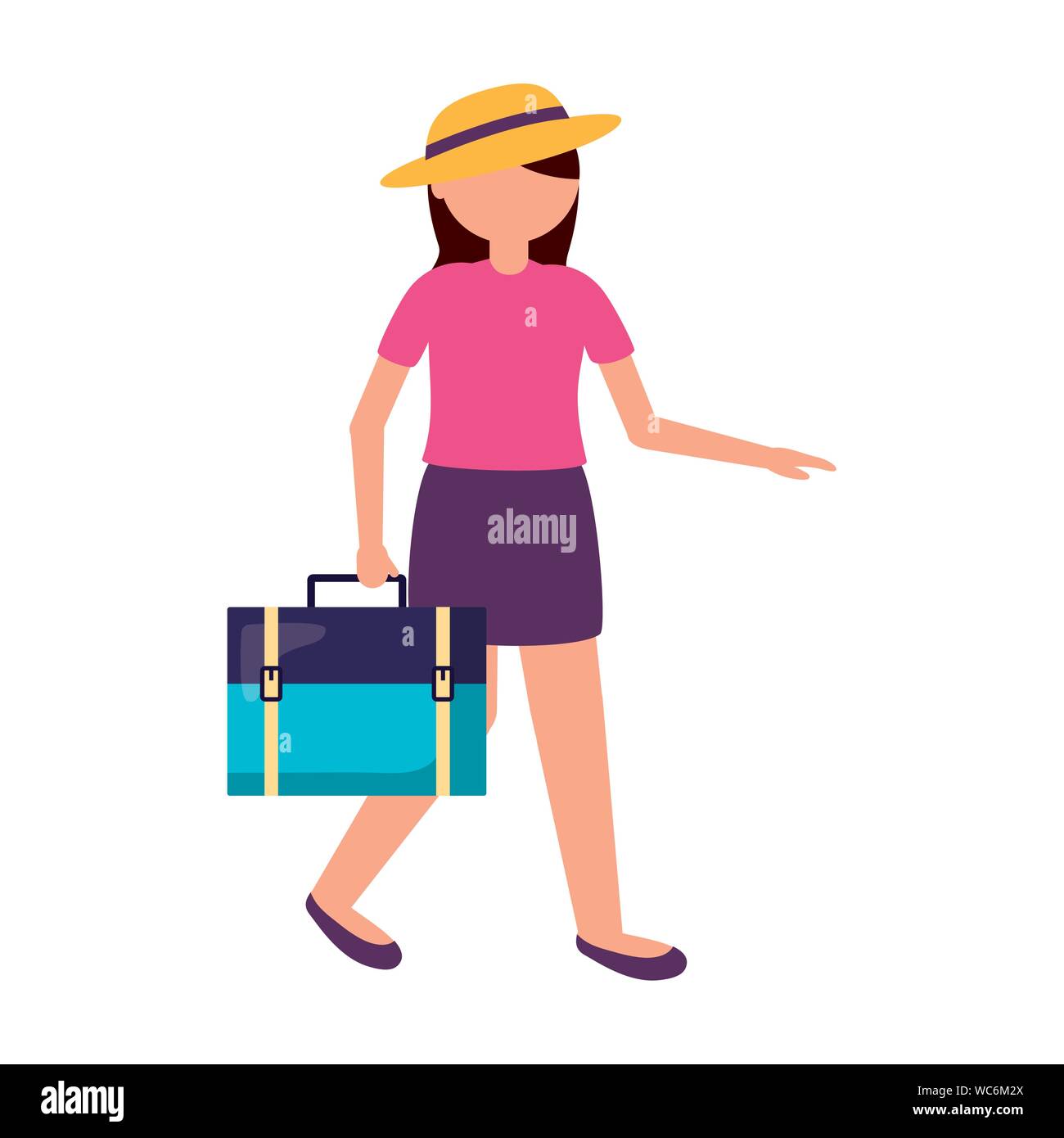 Wanderer woman, isolated Cut Out Stock Images & Pictures - Alamy