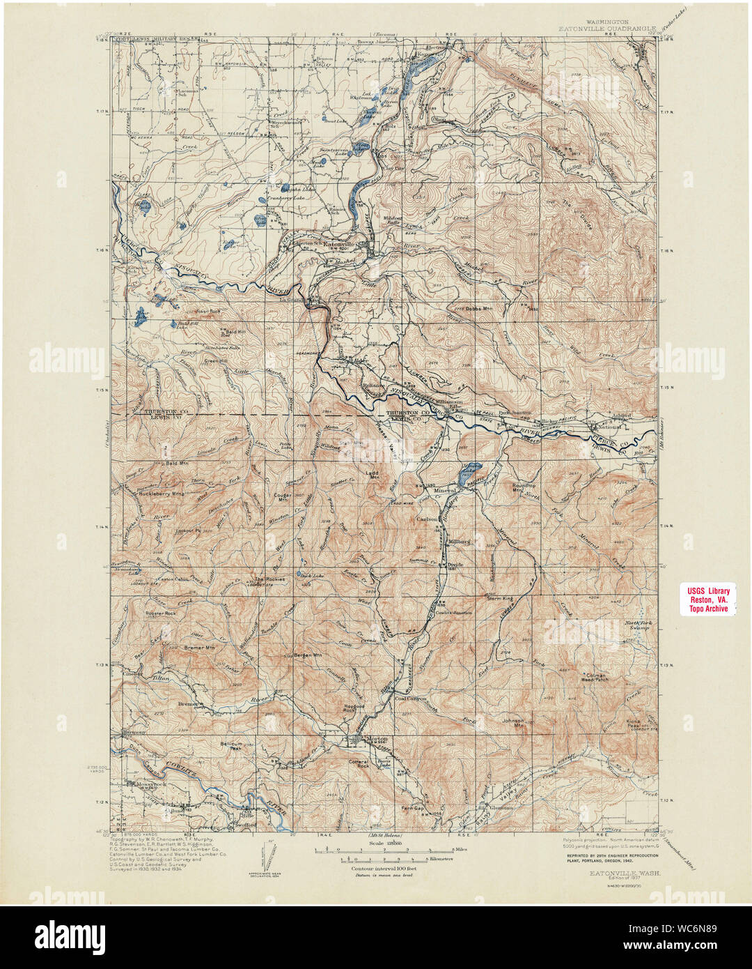 Map of eatonville hi-res stock photography and images - Alamy