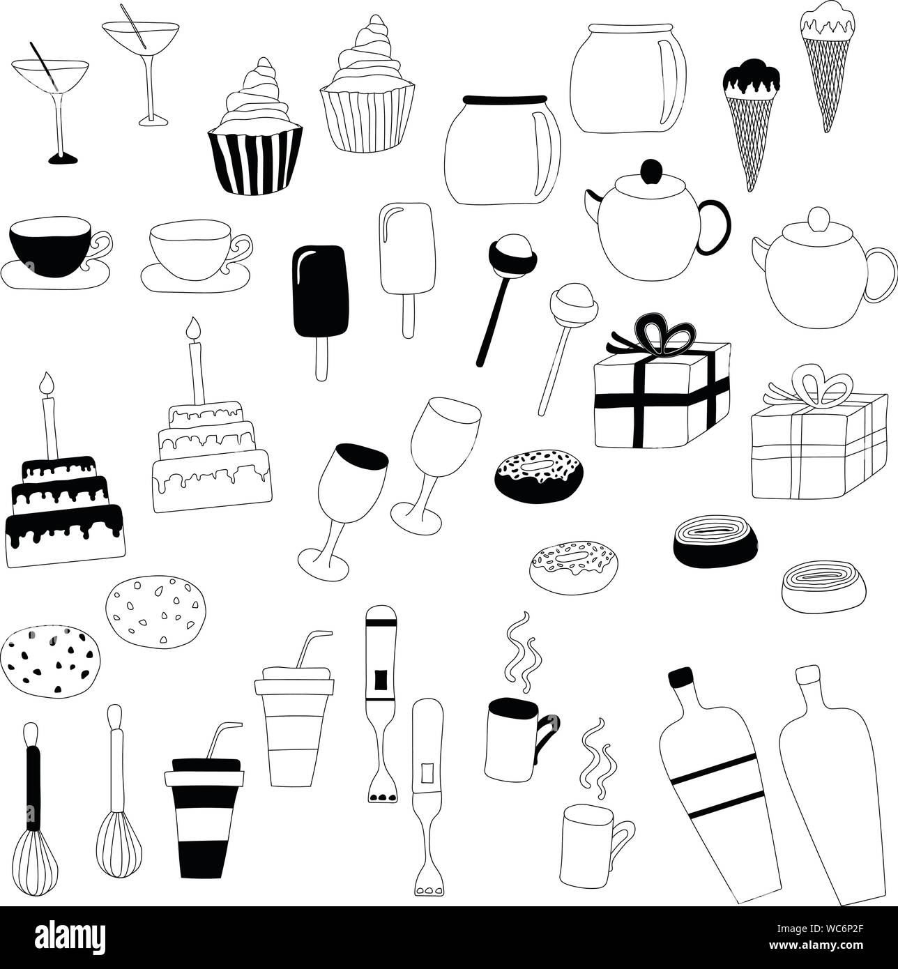 Birthday cake confetti Black and White Stock Photos & Images - Alamy