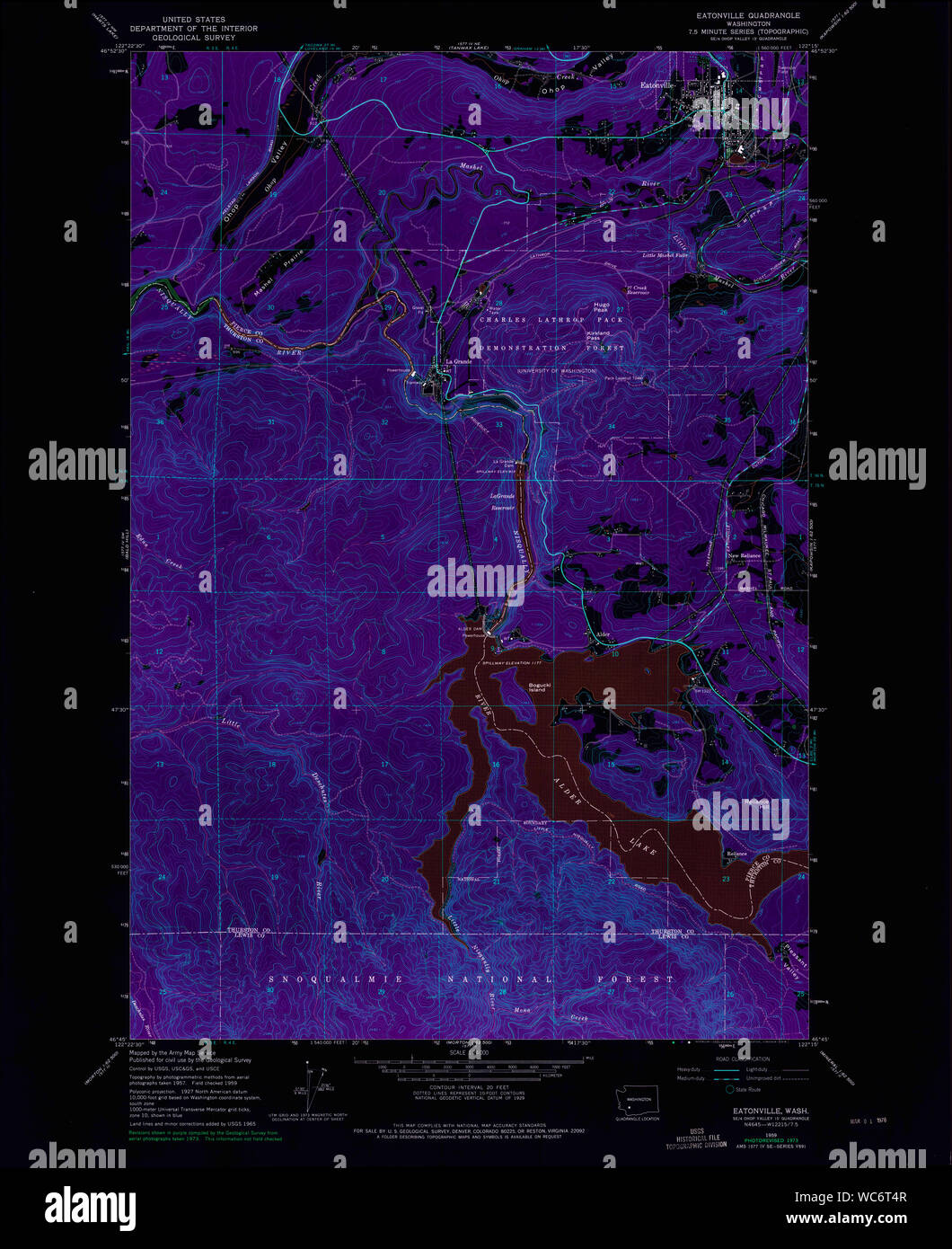 Map of eatonville hi-res stock photography and images - Alamy