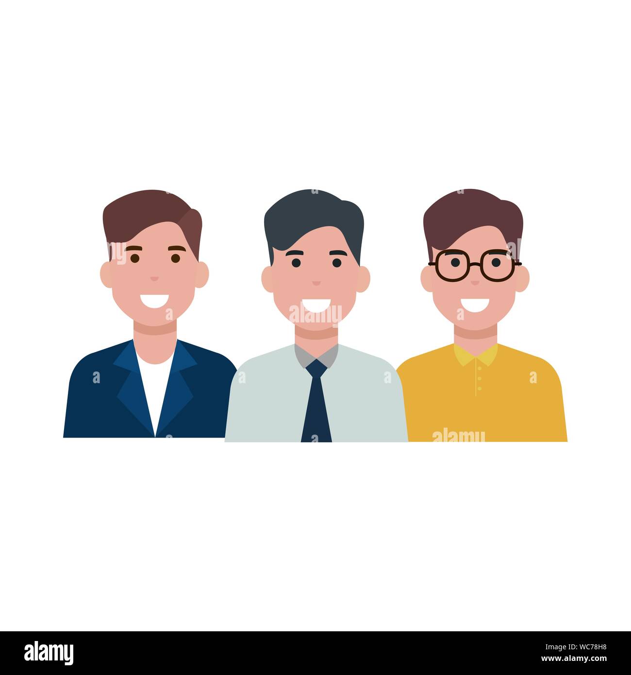 Isolated avatar men vector design Stock Vector Image & Art - Alamy