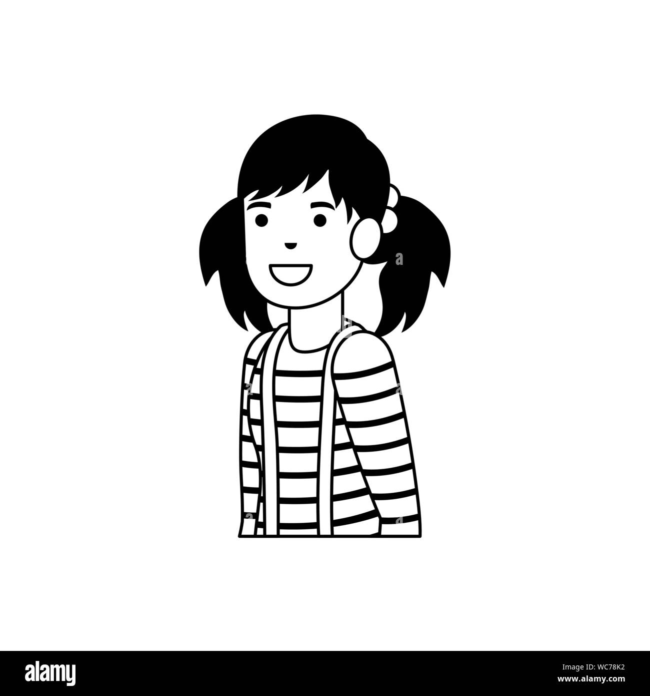 Isolated girl cartoon design Stock Vector Image & Art - Alamy