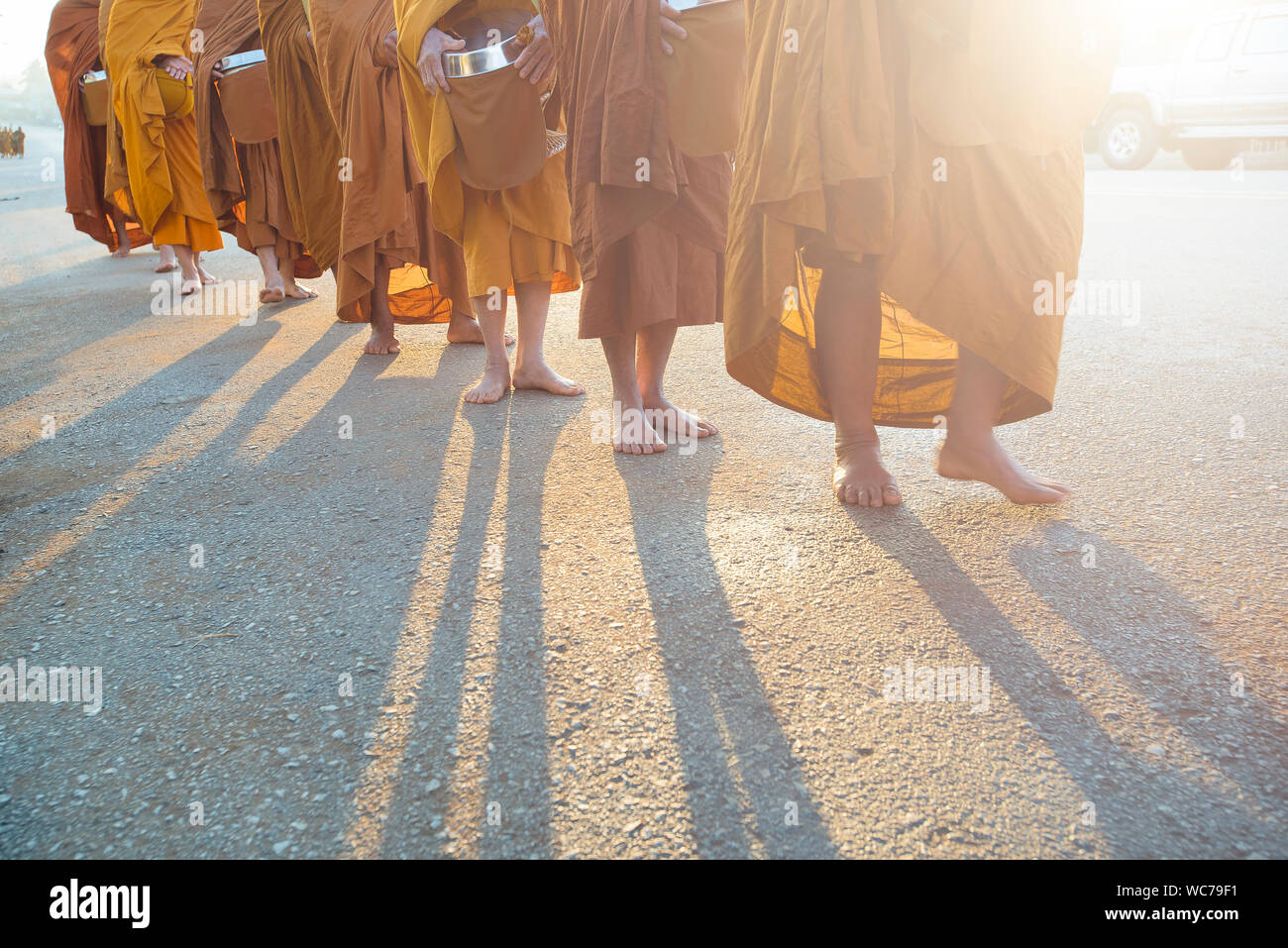Monk walking human hi-res stock photography and images - Alamy