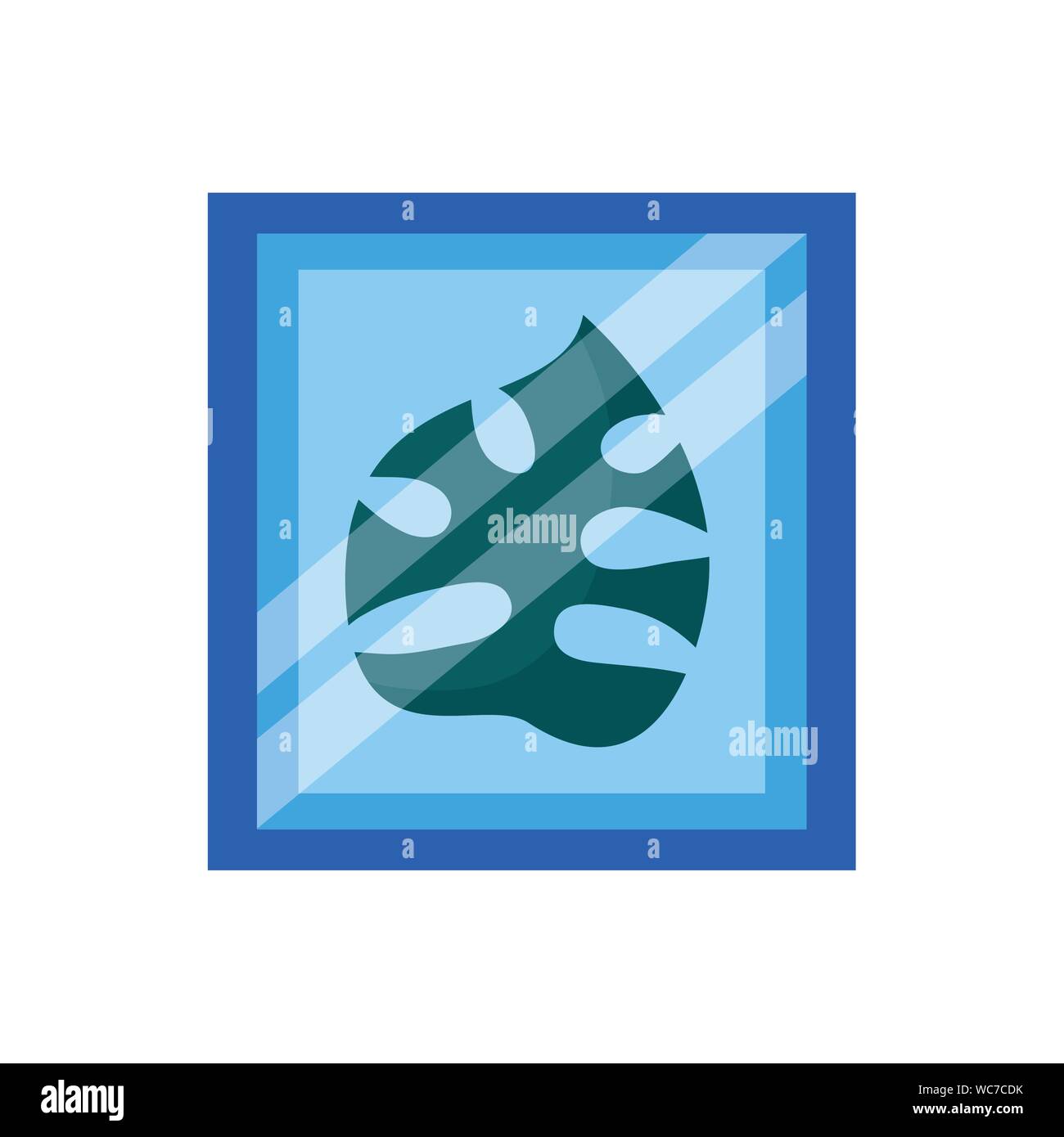 Isolated leaf inside frame vector design Stock Vector Image & Art - Alamy