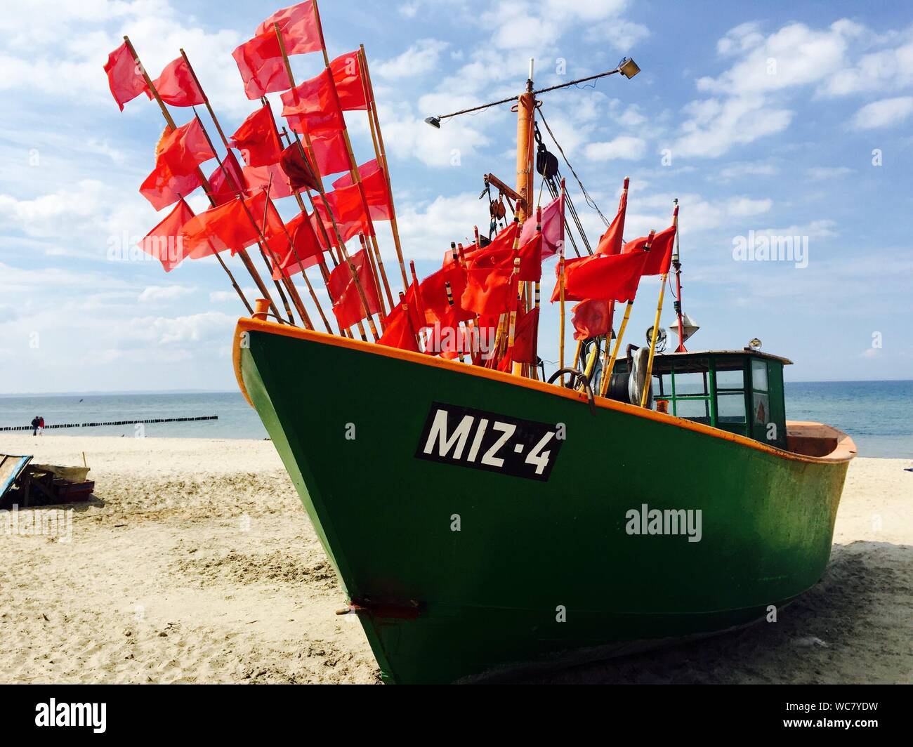 Red flags waving hi-res stock photography and images - Alamy