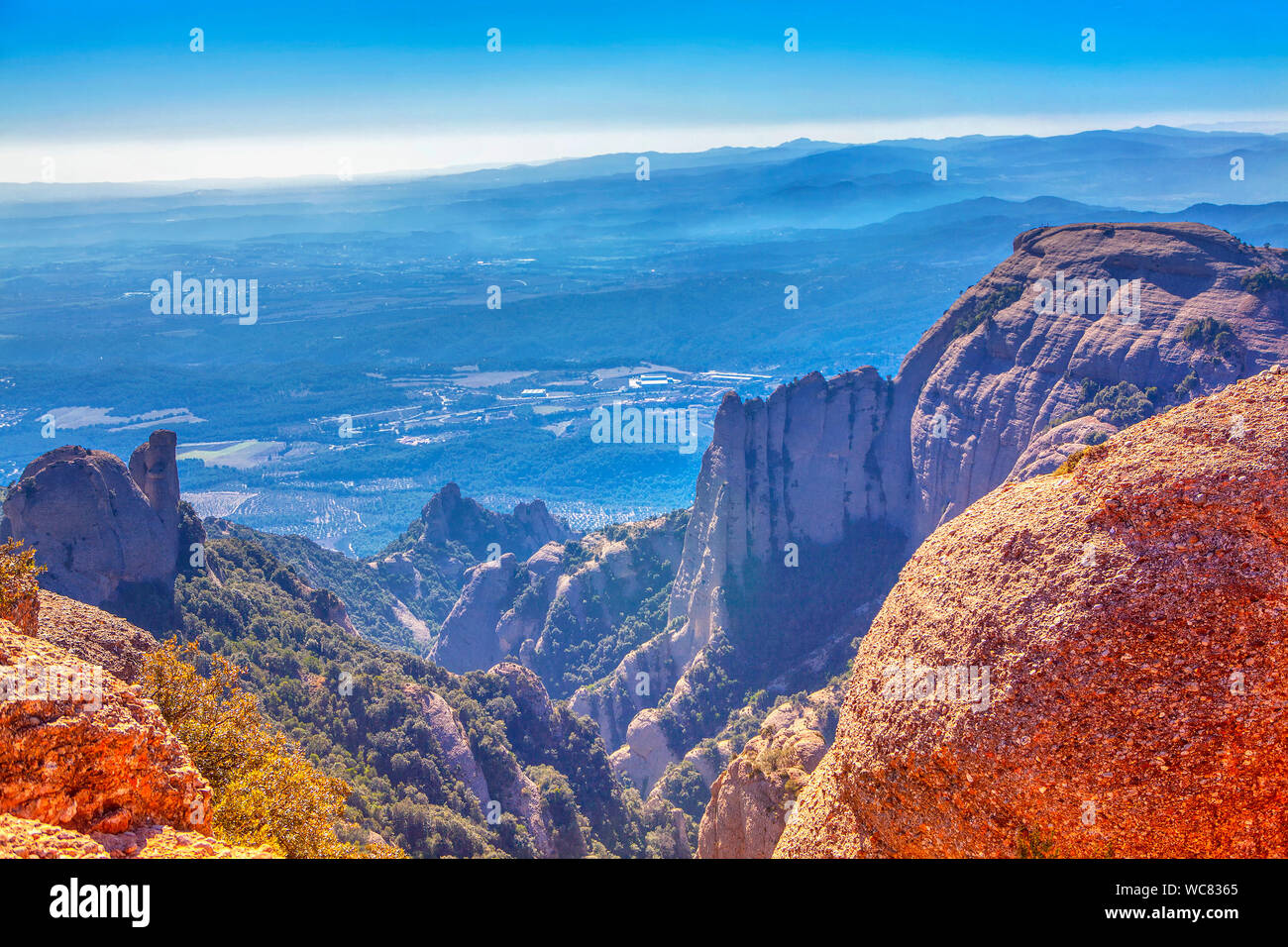 beautiful nature with Montserrat mountains Stock Photo - Alamy