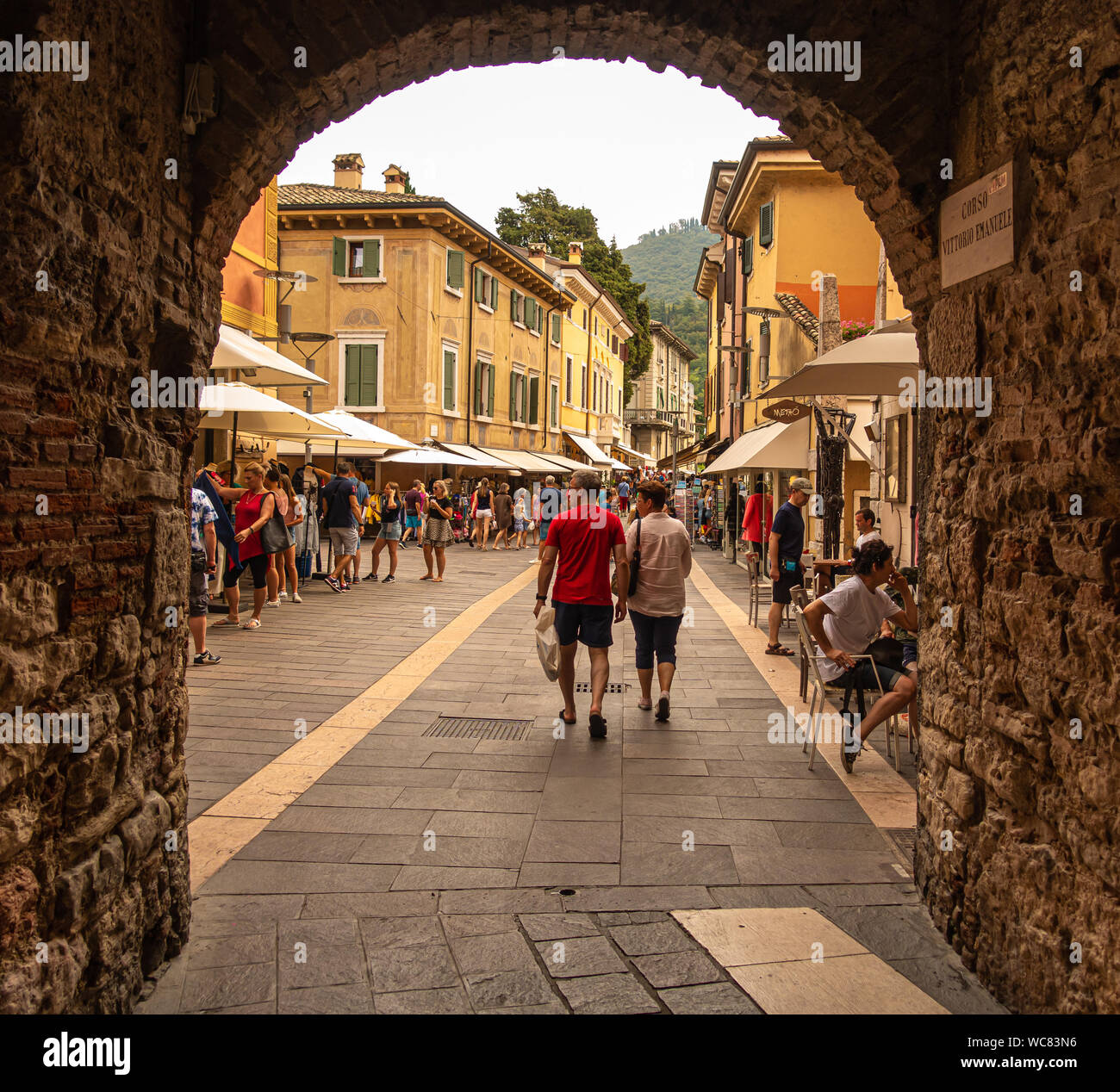 views of Lake Garda and Garda Town in the Italian Lakes Stock Photo - Alamy