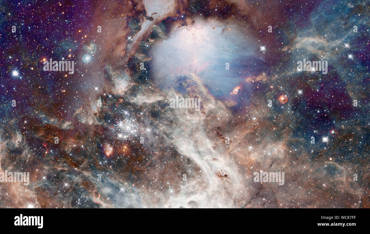 Infinite space background with nebulas and stars. This image elements ...