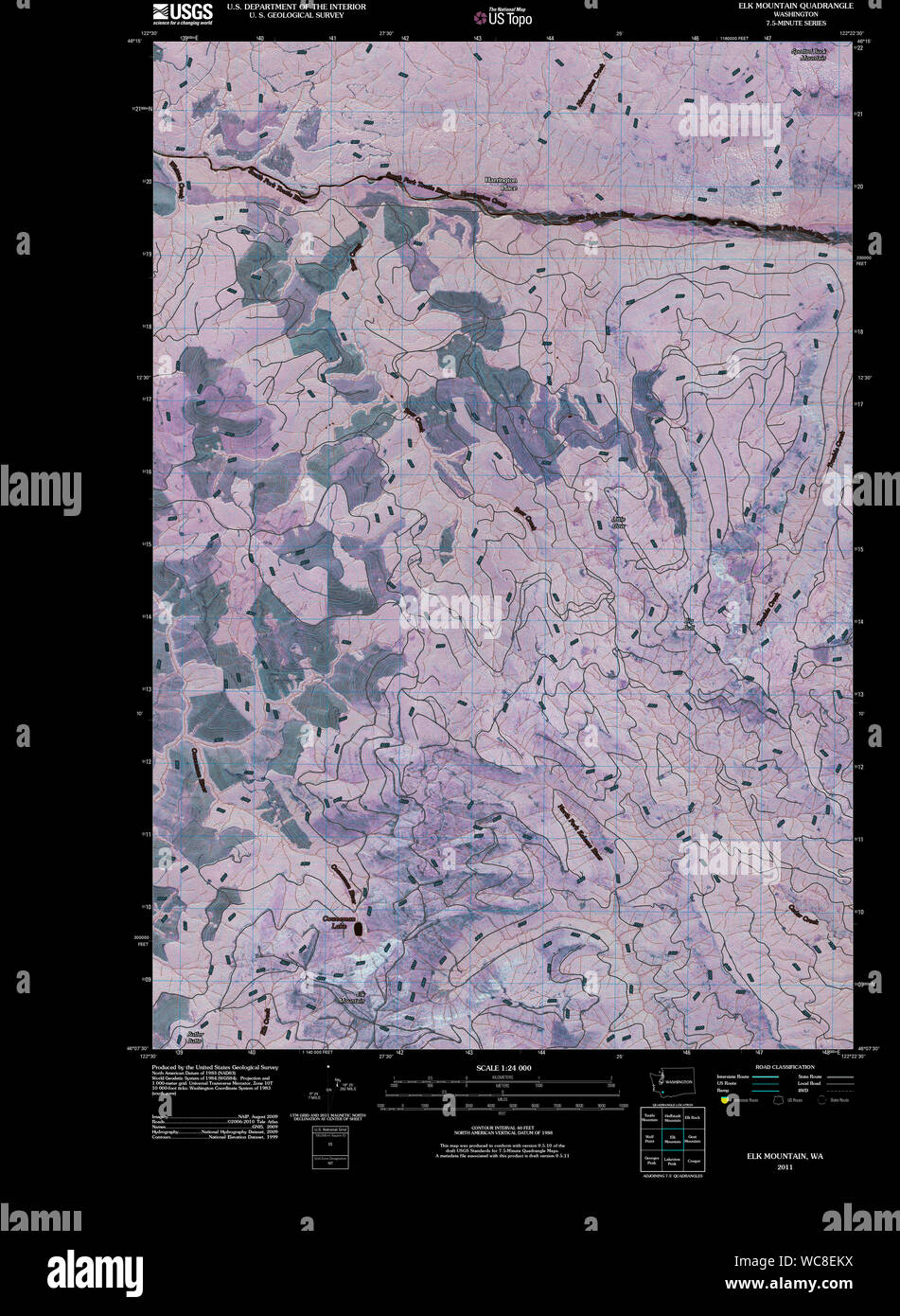 Map of elk mountain hi-res stock photography and images - Alamy