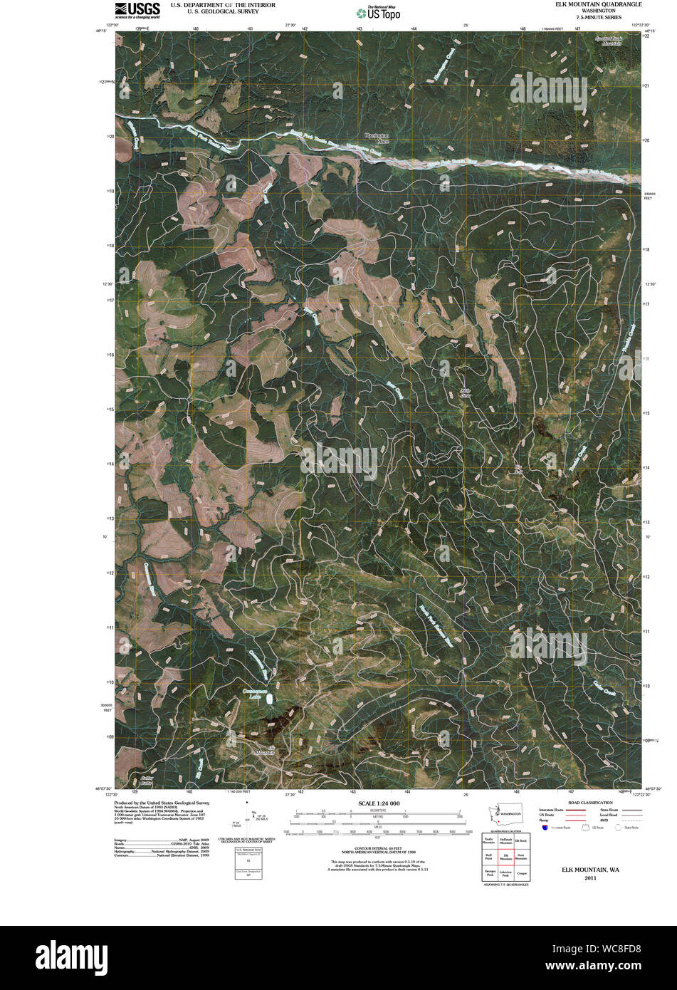 Elk mountain map hi-res stock photography and images - Alamy