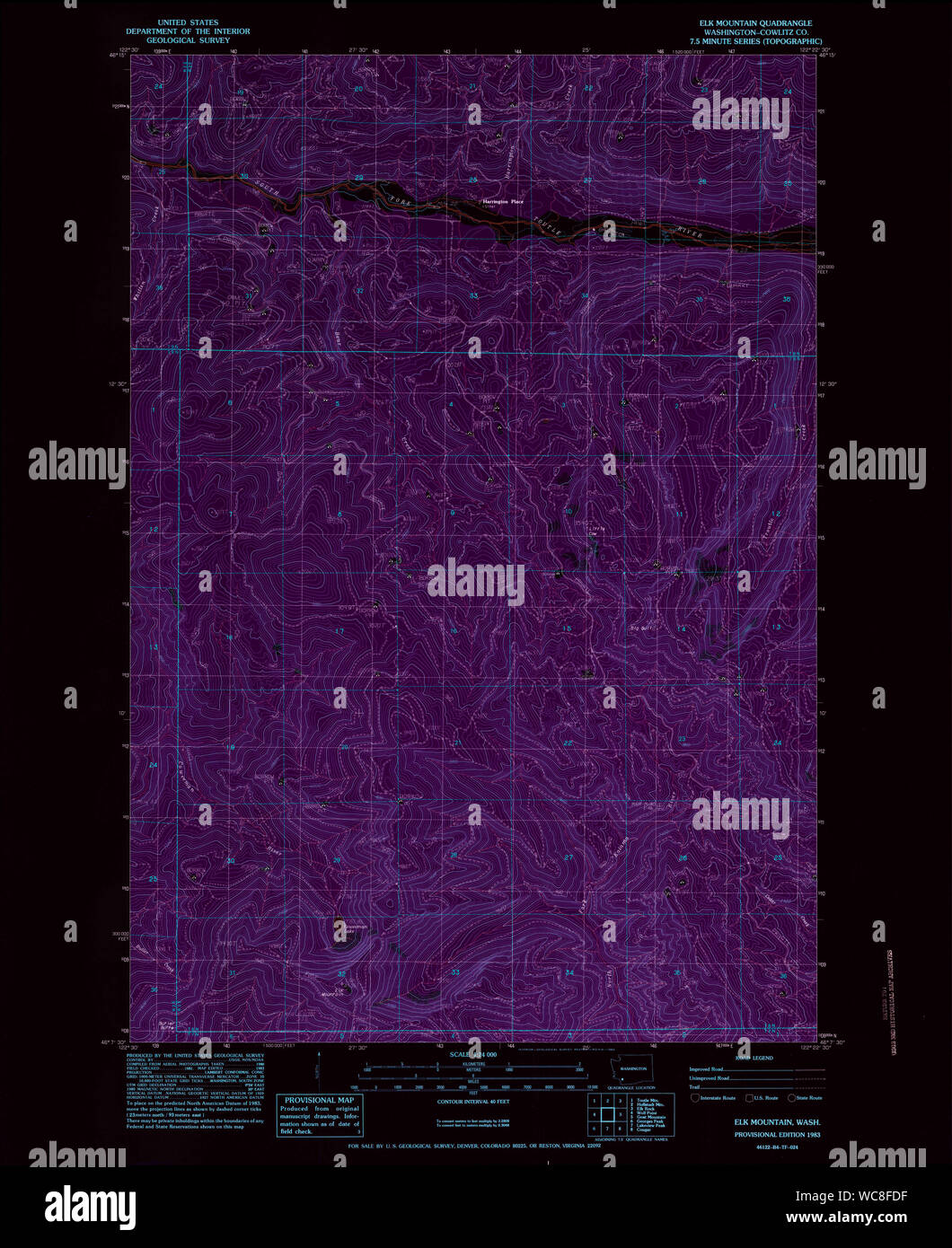 Map of elk mountain hi-res stock photography and images - Alamy