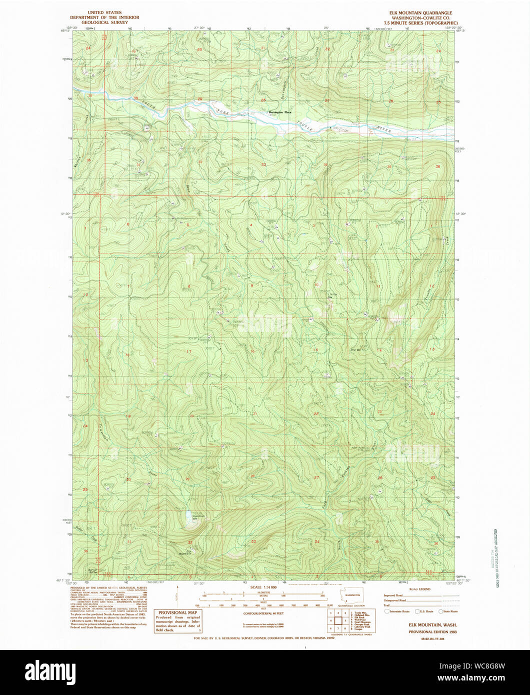 Map of elk mountain hi-res stock photography and images - Alamy