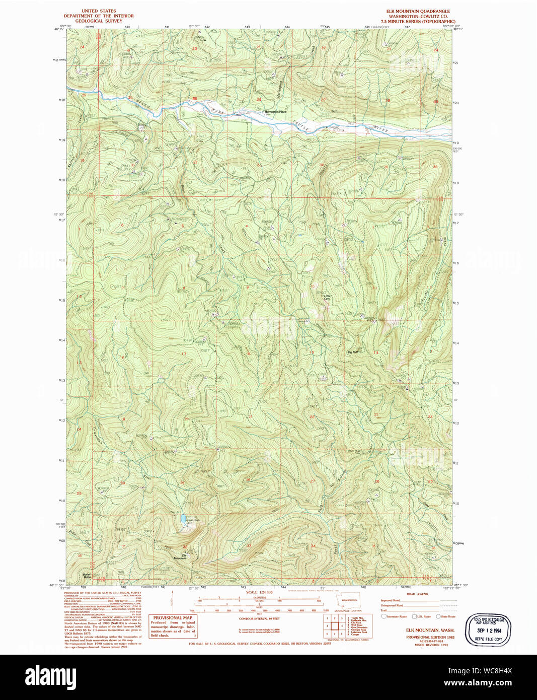 Map of elk mountain hi-res stock photography and images - Alamy