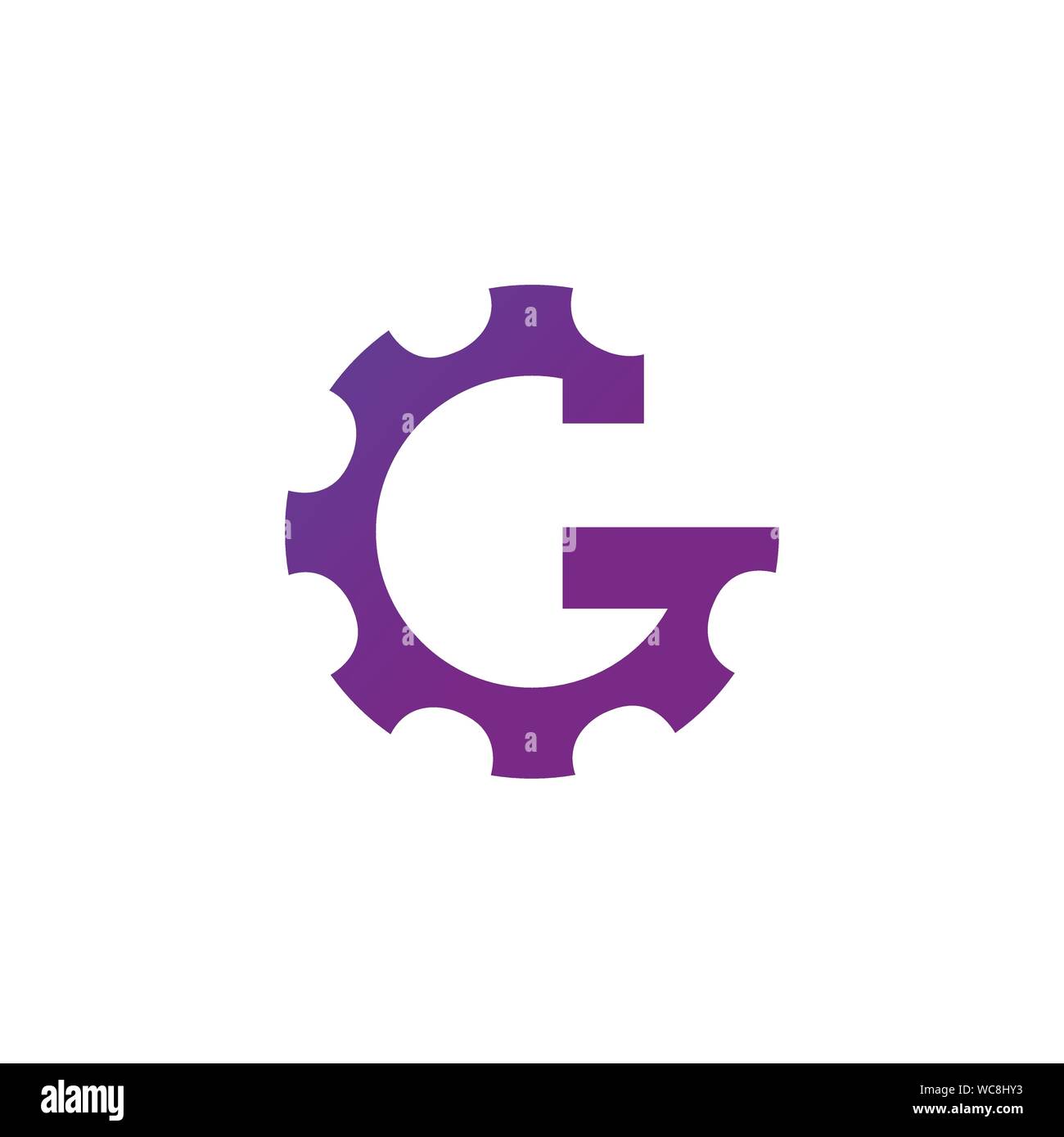 Letter G Gear Engineer Logo Design Template Element. Stock vector ...