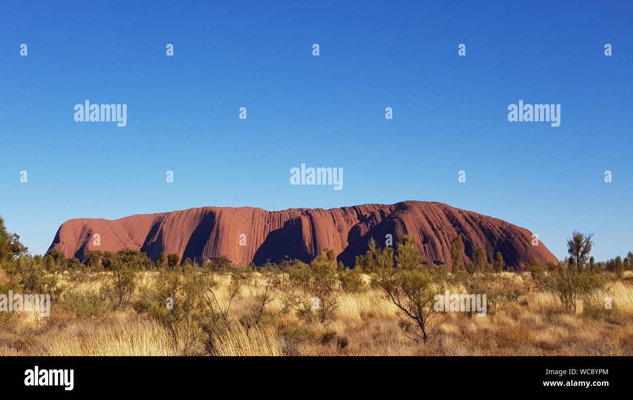 Uluru (previously known as Ayers Rock). The largest monolith in ...