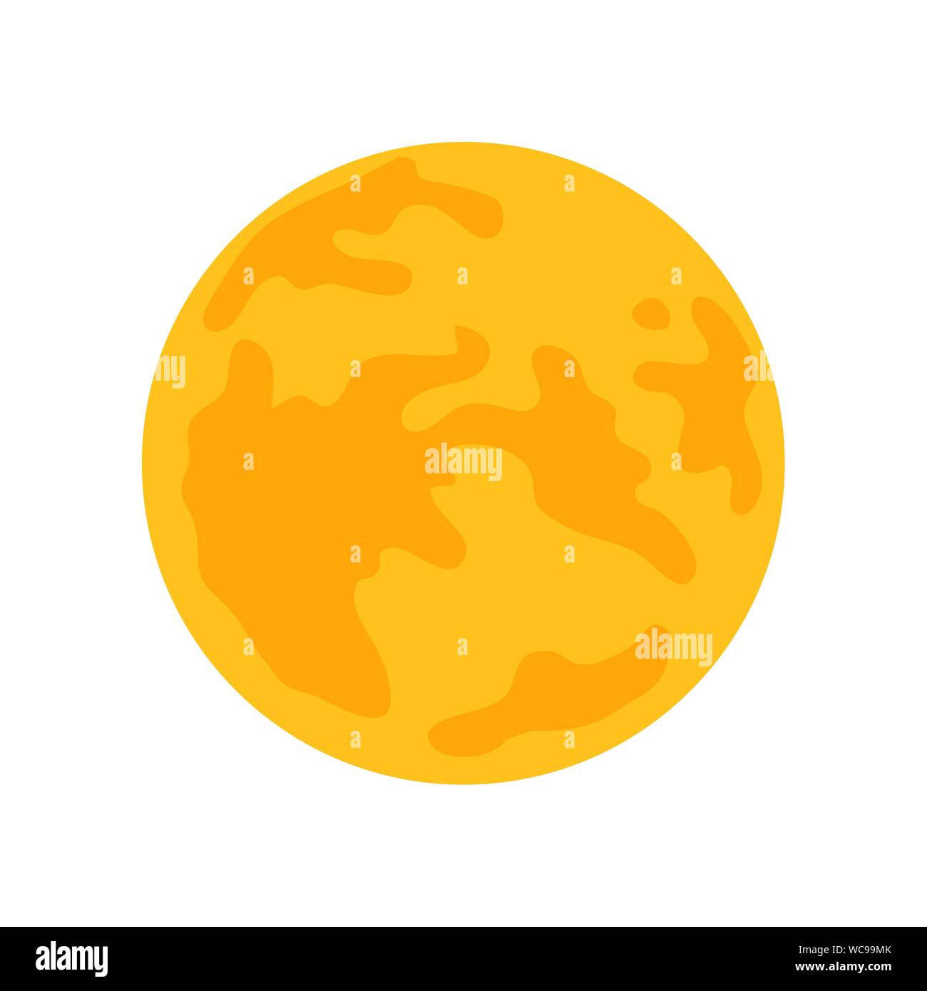 cute full moon isolated icon Stock Vector Image & Art - Alamy