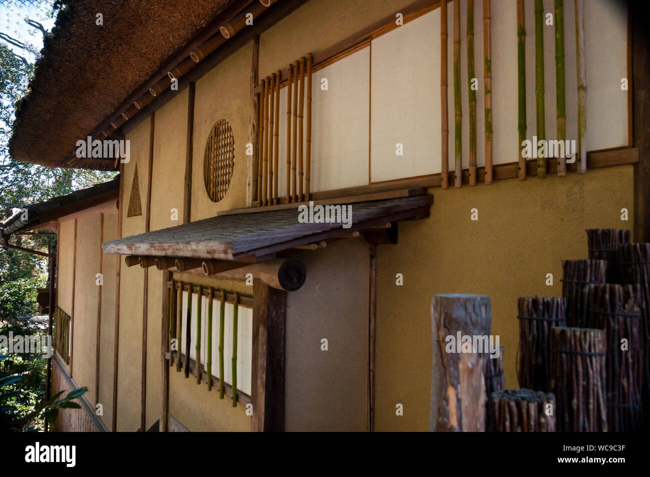 Bamboo trim windows in Kyoto, Japan Stock Photo - Alamy