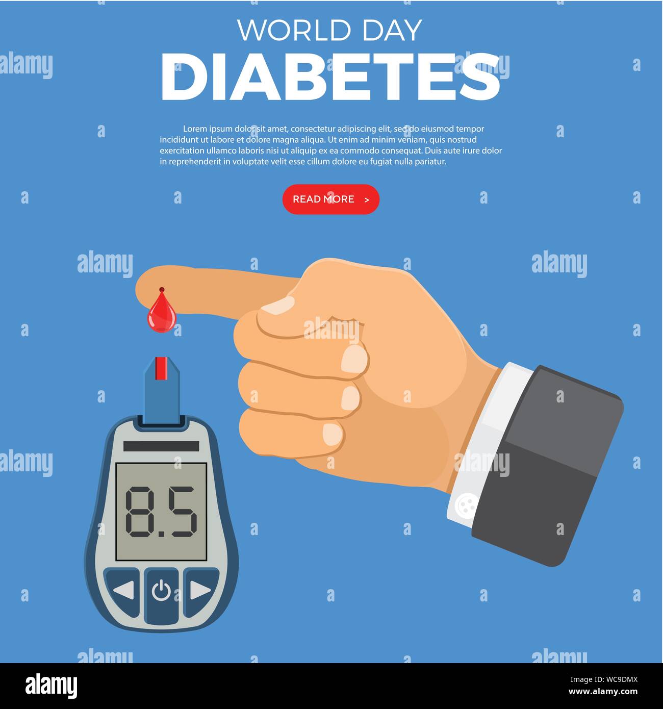 Blood Glucose Meter in Hand Stock Vector Image & Art - Alamy
