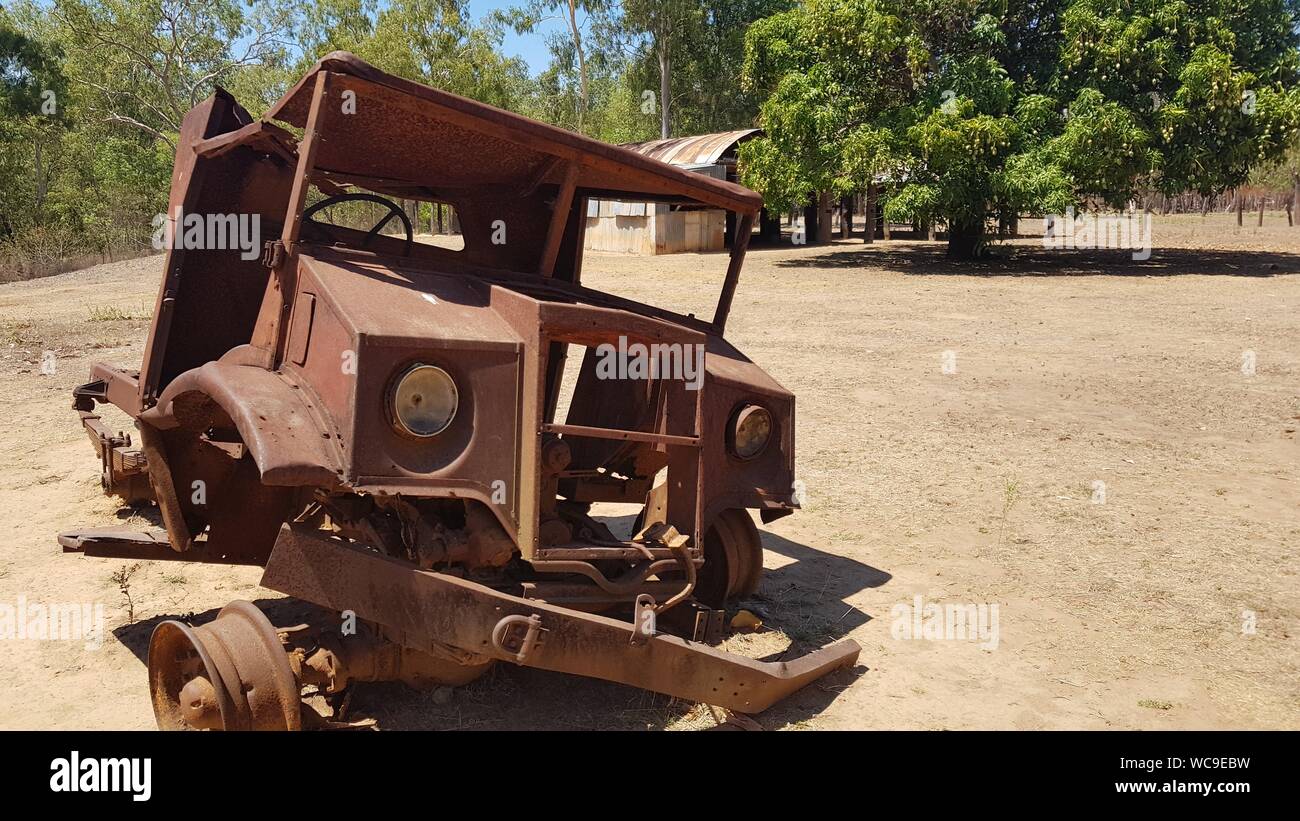 Wrecked, ex-army Blitz Truck at Old Laura Homestead, Lakefield National ...
