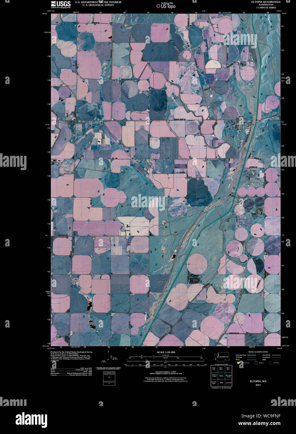 Map of eltopia washington hi-res stock photography and images - Alamy