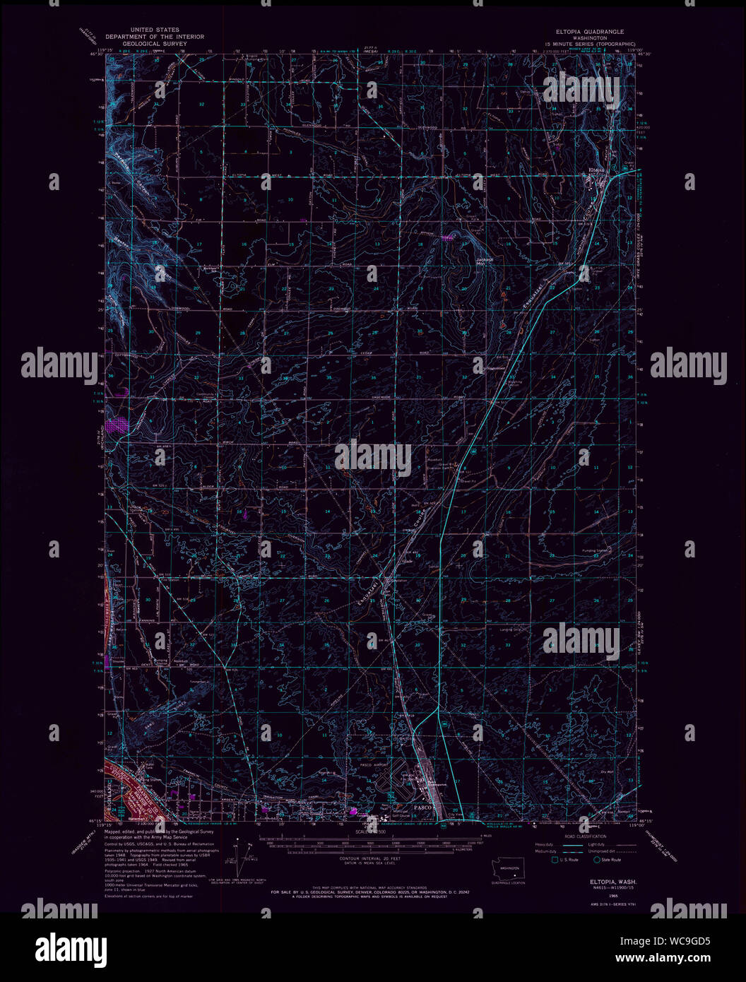 Map of eltopia hi-res stock photography and images - Alamy