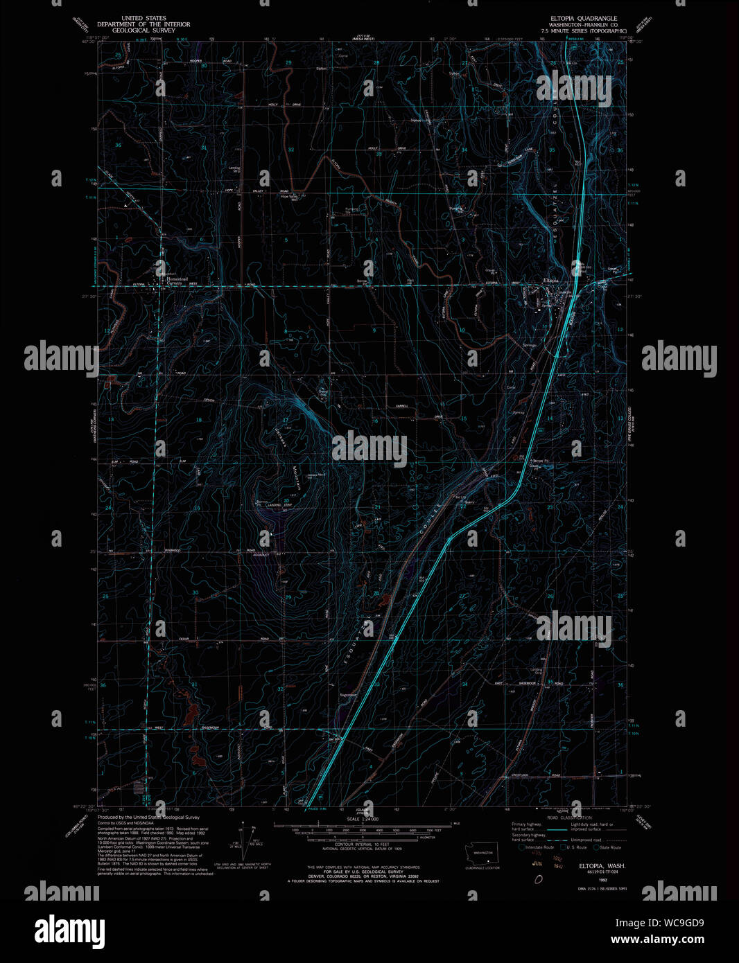 Map of eltopia hi-res stock photography and images - Alamy