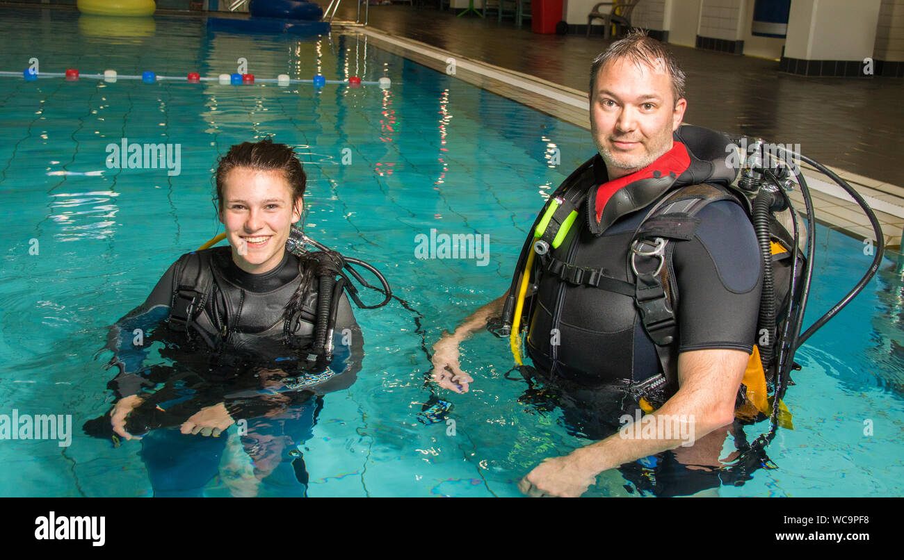 Mature Woman Diving Swimming Pool High Resolution Stock Photography and ...