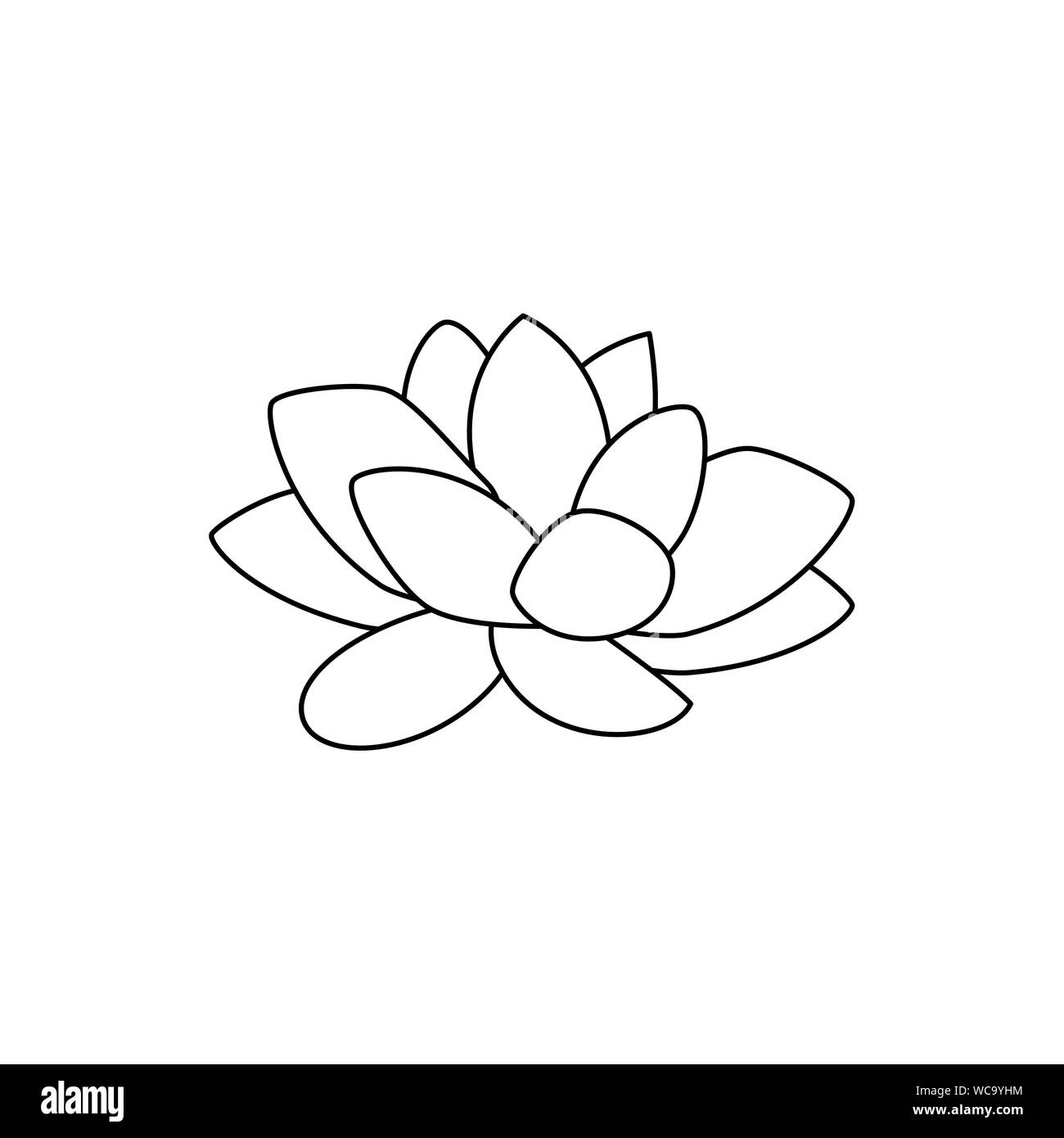 cute lotus flower isolated icon Stock Vector Image & Art - Alamy