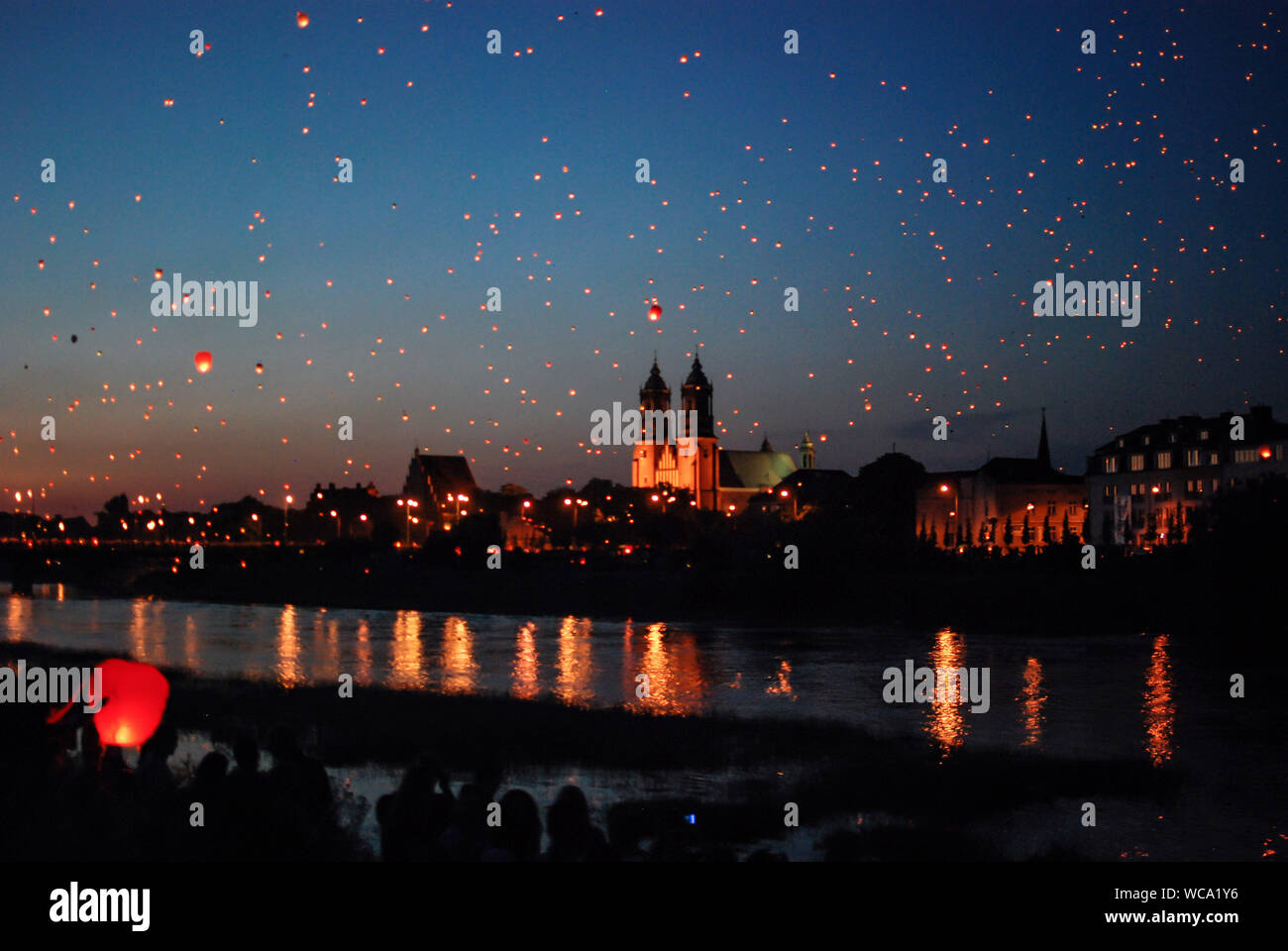 Glowing water lanterns hi-res stock photography and images - Alamy