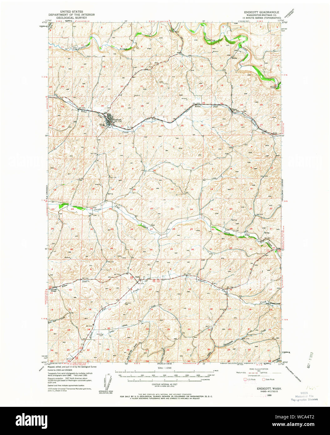 Map of endicott washington hi-res stock photography and images - Alamy