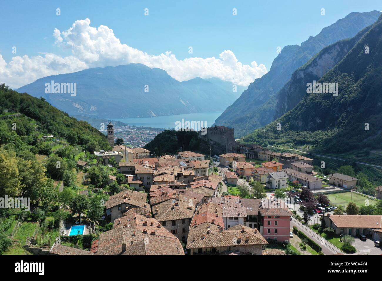 Tenno, Trento/Italy - 08/07/2019: The castle of Tenno, Trentino-Alto ...