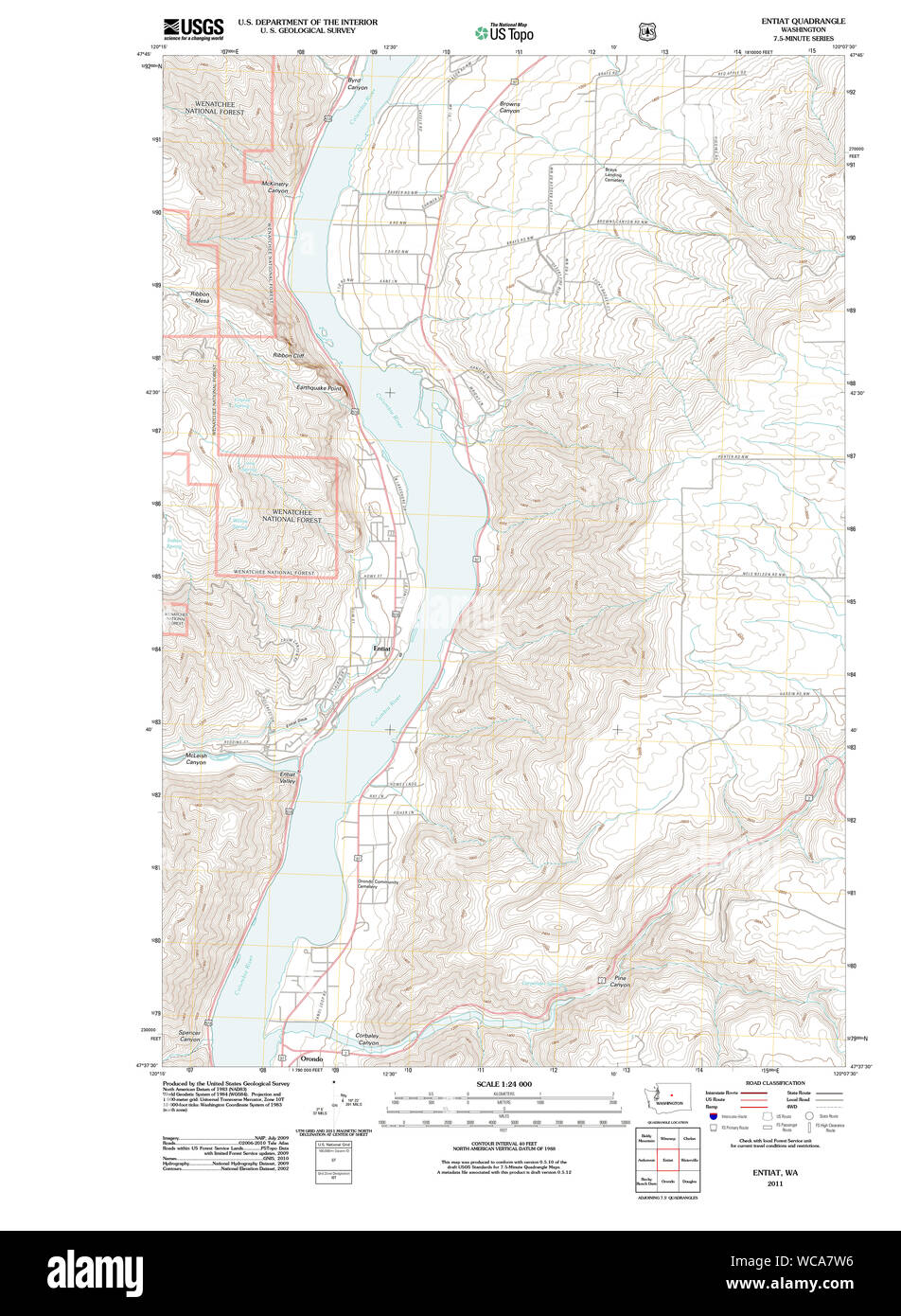 Entiat map Cut Out Stock Images & Pictures - Alamy