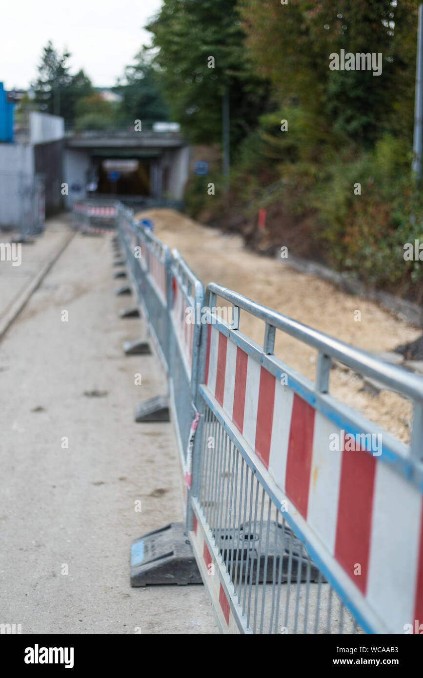 Barricade footpath barricade hi-res stock photography and images - Alamy