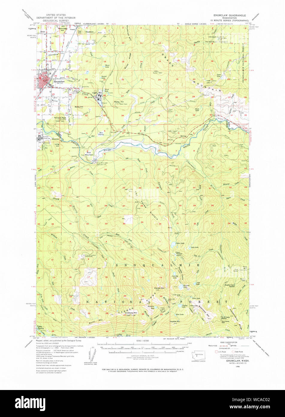 Enumclaw washington map hi-res stock photography and images - Alamy