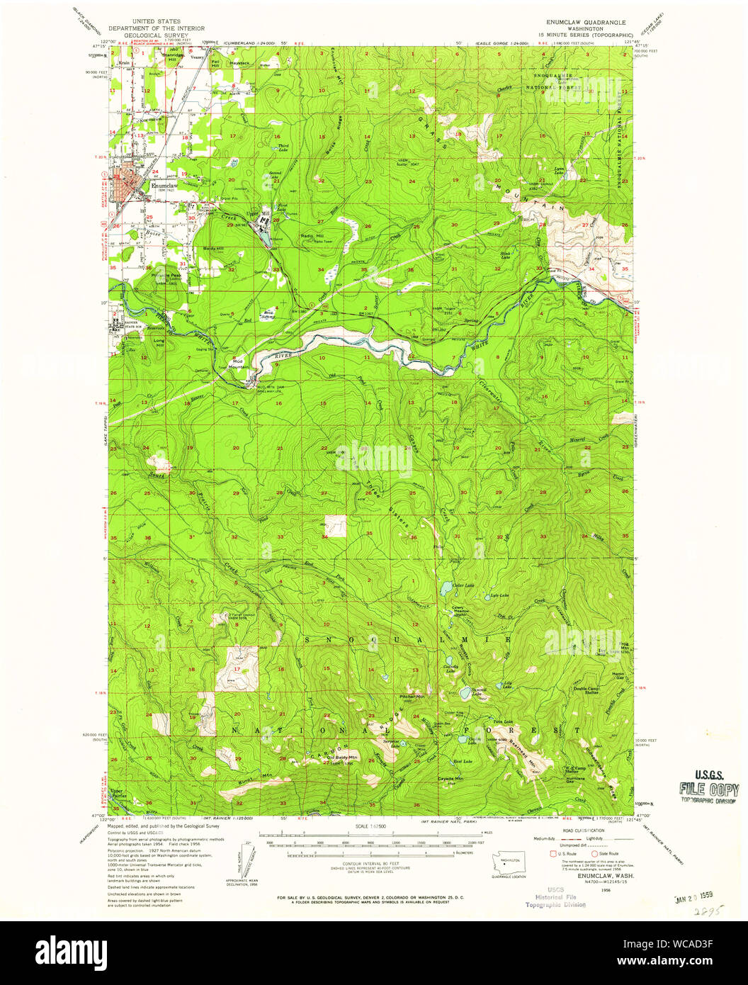 Map of enumclaw washington hi-res stock photography and images - Alamy