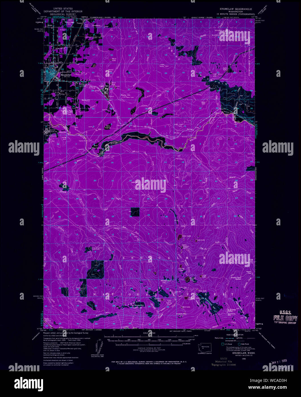 Map of enumclaw washington hi-res stock photography and images - Alamy