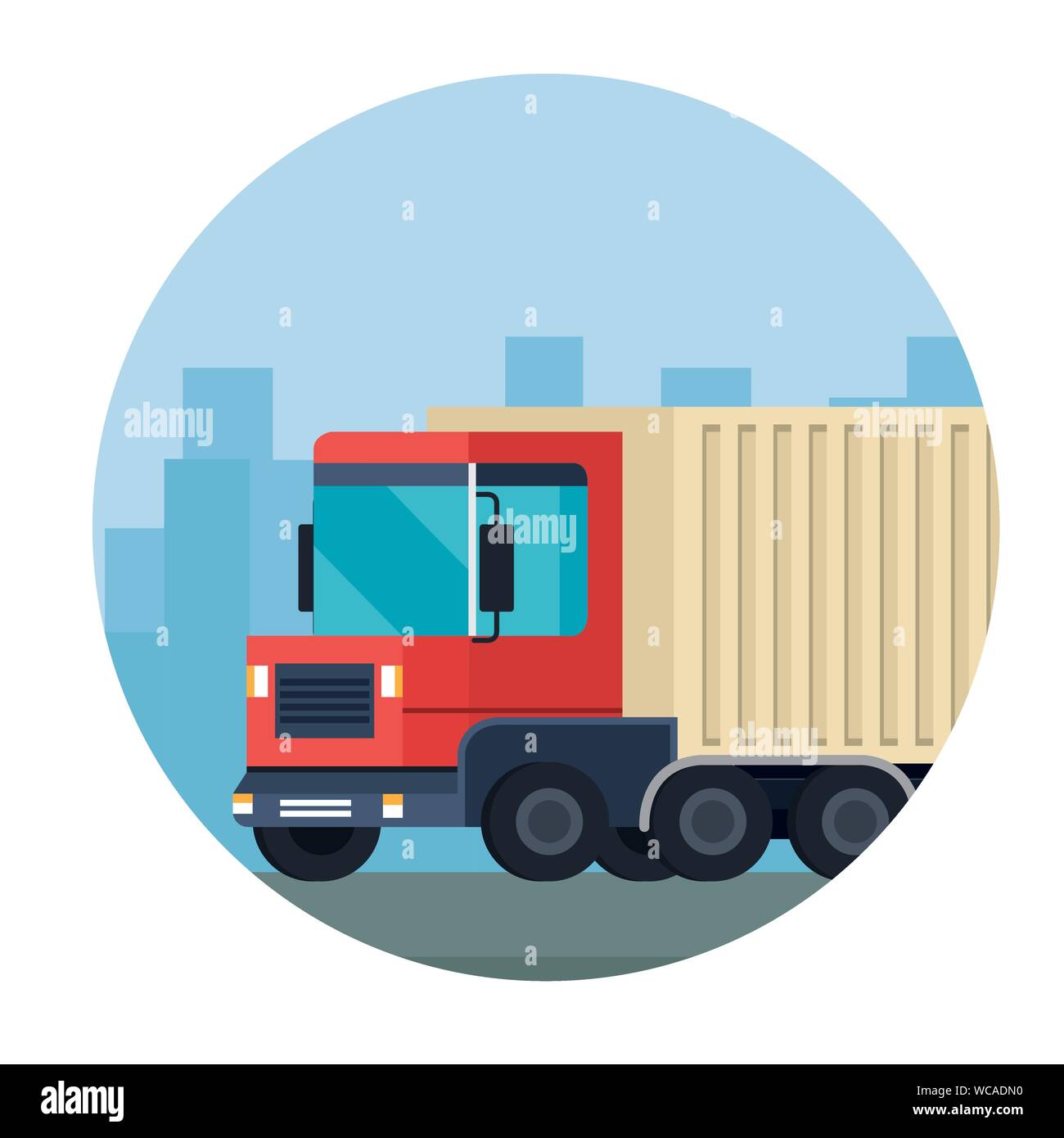 delivery service truck vehicle icon Stock Vector Image & Art - Alamy
