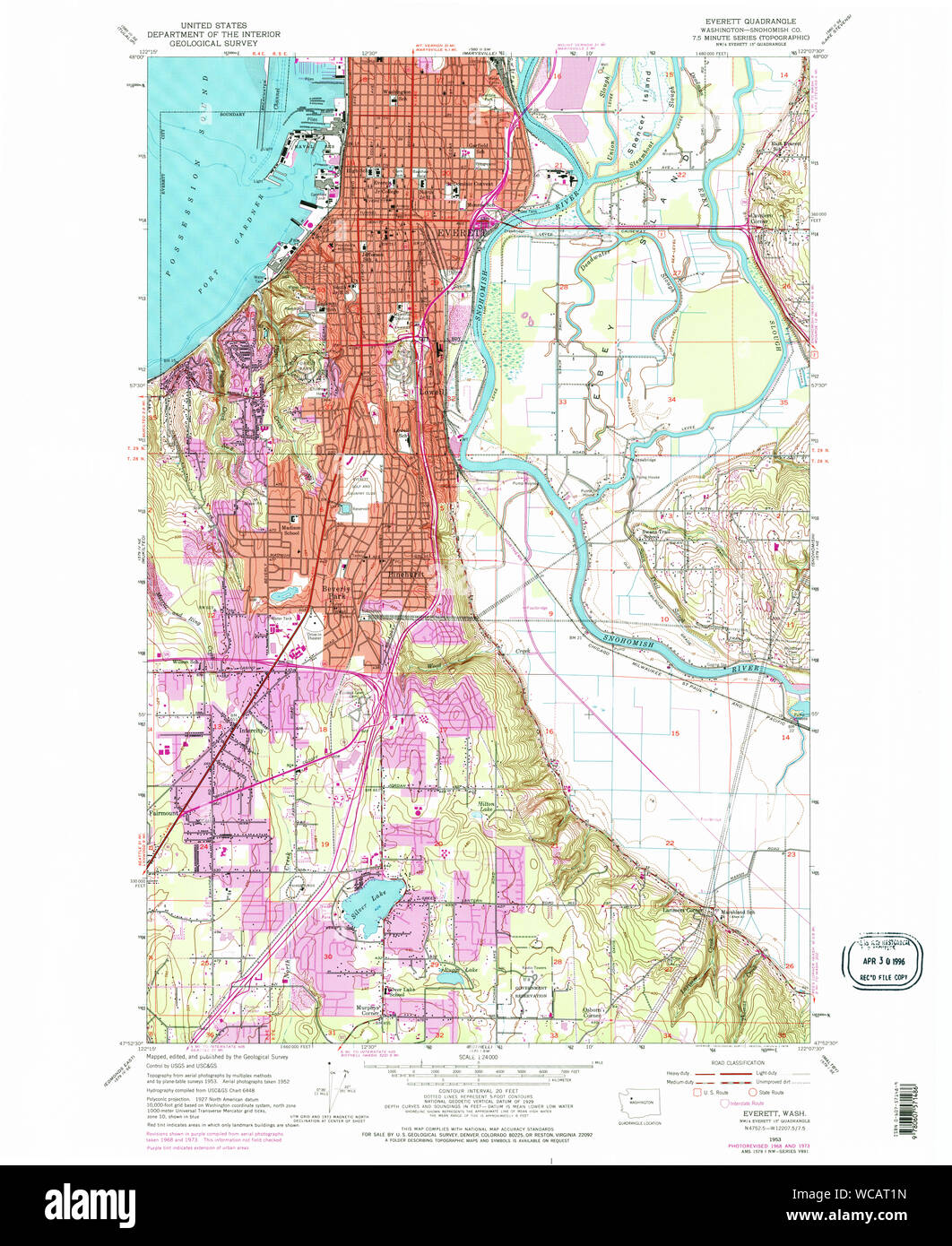 Everett washington state map Cut Out Stock Images & Pictures - Alamy