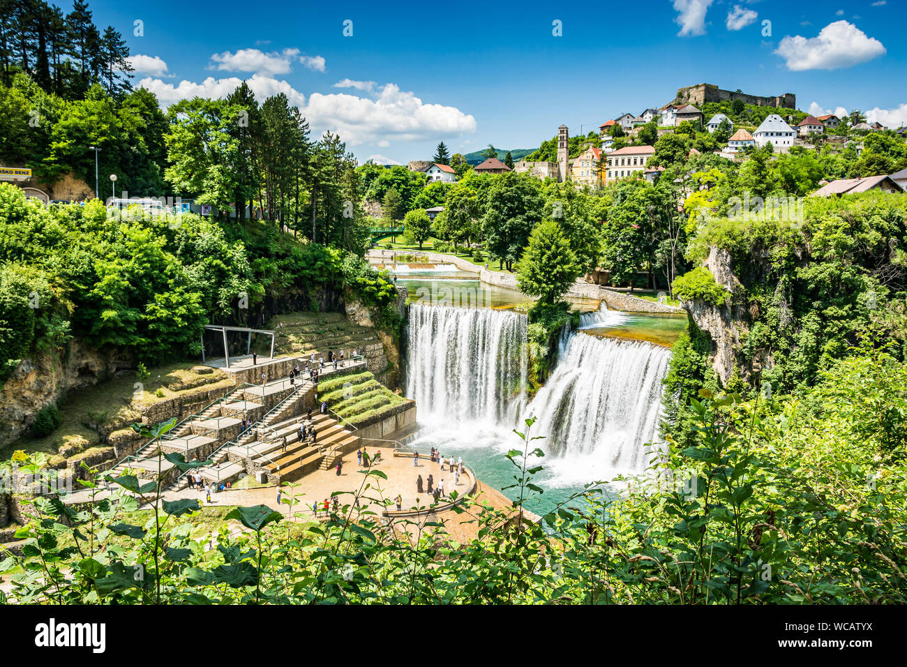 Jajce waterfall in Bosnia and Herzegovina, Europe Stock Photo - Alamy