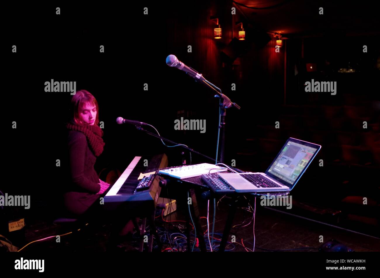 Young woman recording studio hi-res stock photography and images - Alamy