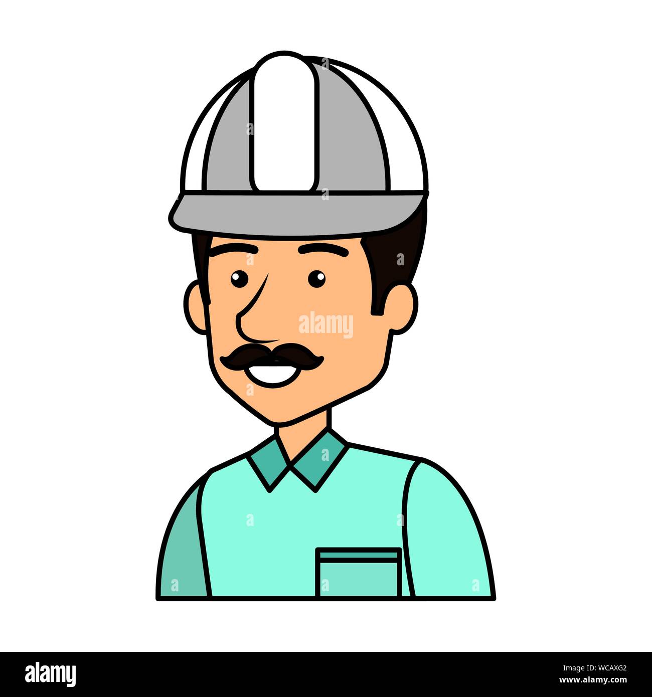 builder constructor with helmet character Stock Vector Image & Art - Alamy
