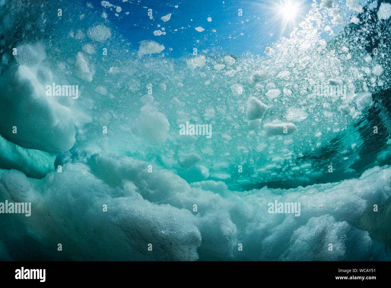 Drift ice,underwater view,in Rausu,Hokkaido,Japan Stock Photo - Alamy