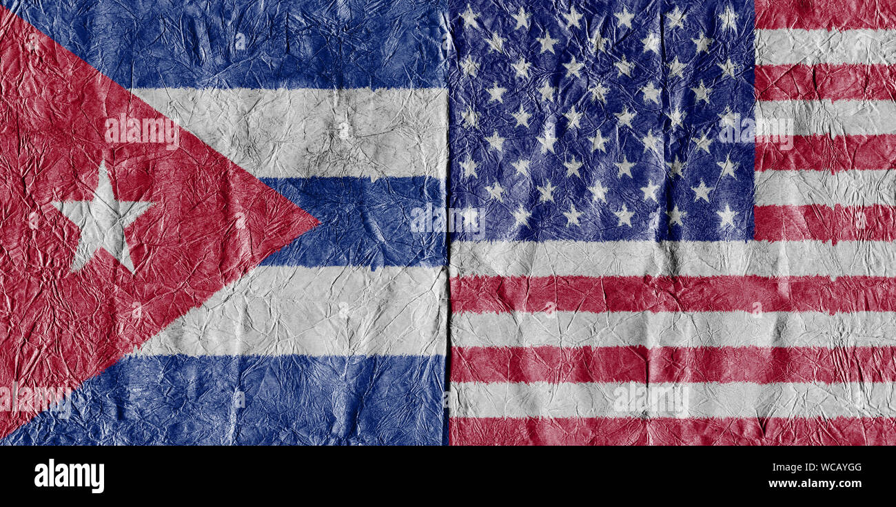 American and cuban flag hi-res stock photography and images - Alamy