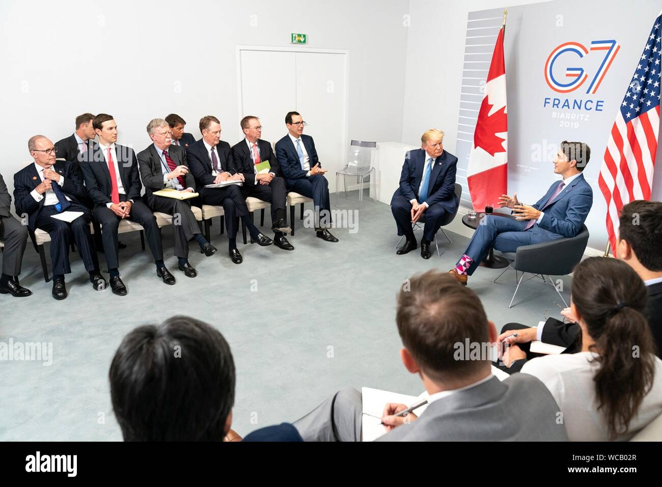 U.S. President Donald Trump with Canadian Prime Minister Justin Trudeau ...