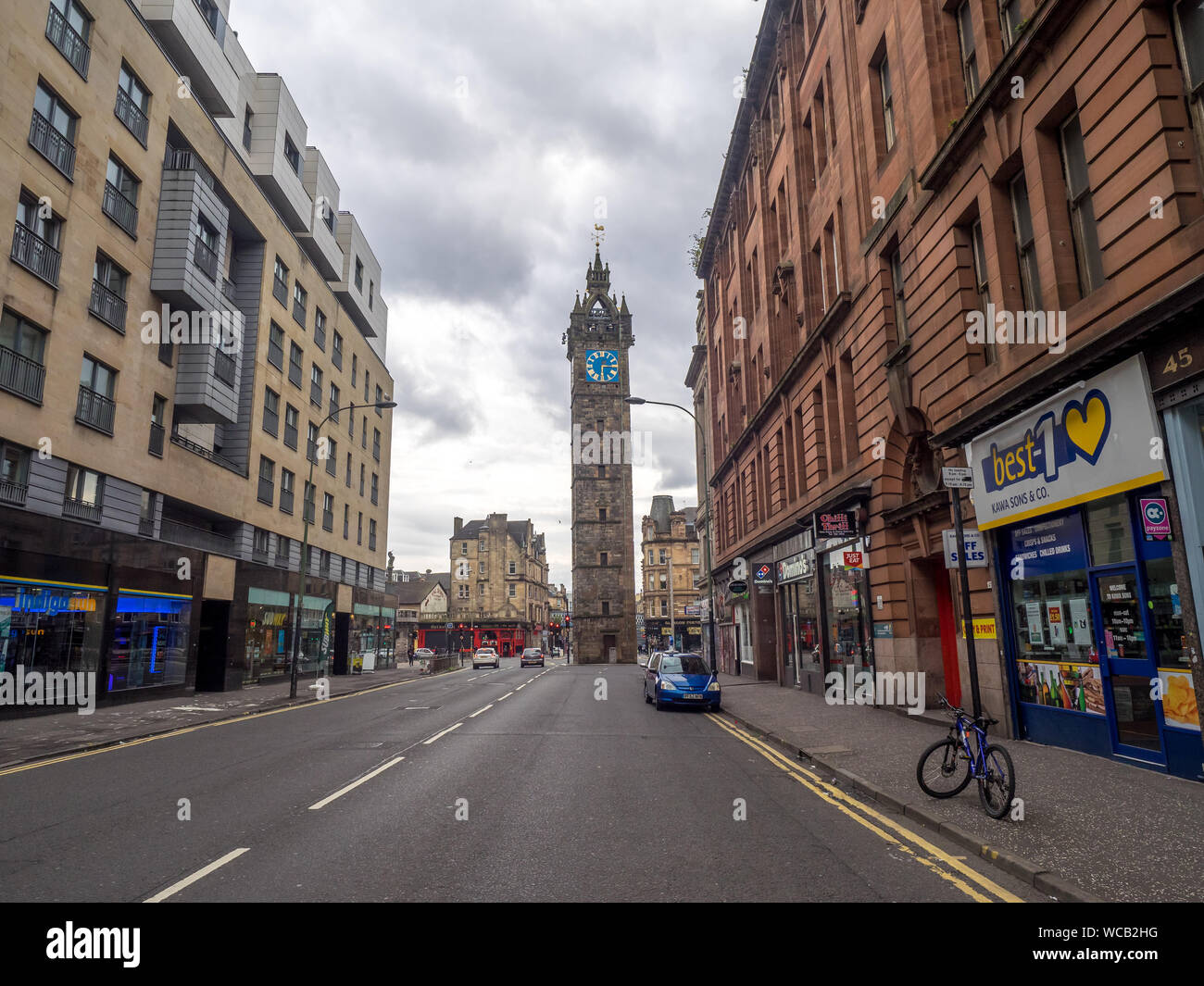 Merchant City with the Tolbooth Steeple on July 21, 2017 in Glasgow ...