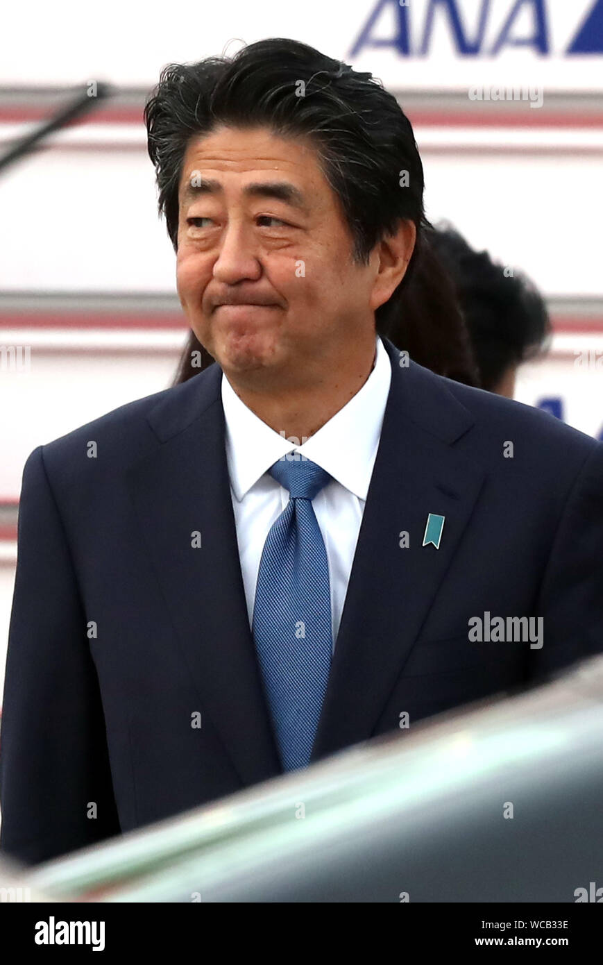 Tokyo, Japan. 27th Aug, 2019. Japanese Prime Minister Shinzo Abe ...