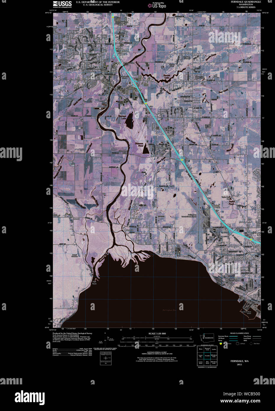 Map of ferndale washington hi-res stock photography and images - Alamy